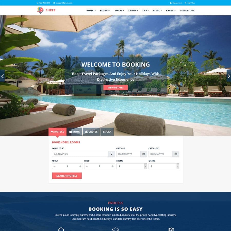 Shree - Travel and Tourism Agency HTML5 Template - Sphere Theme